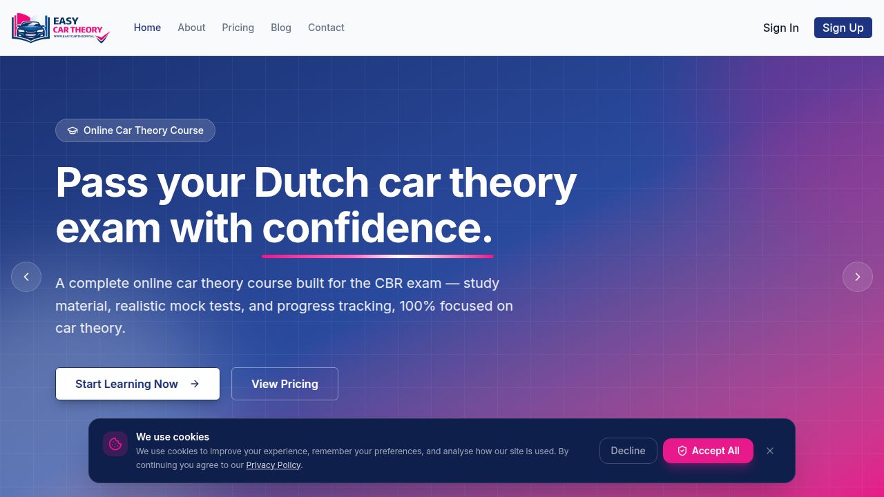 Easy Car Theory — Pass Your Dutch CBR Theory Exam